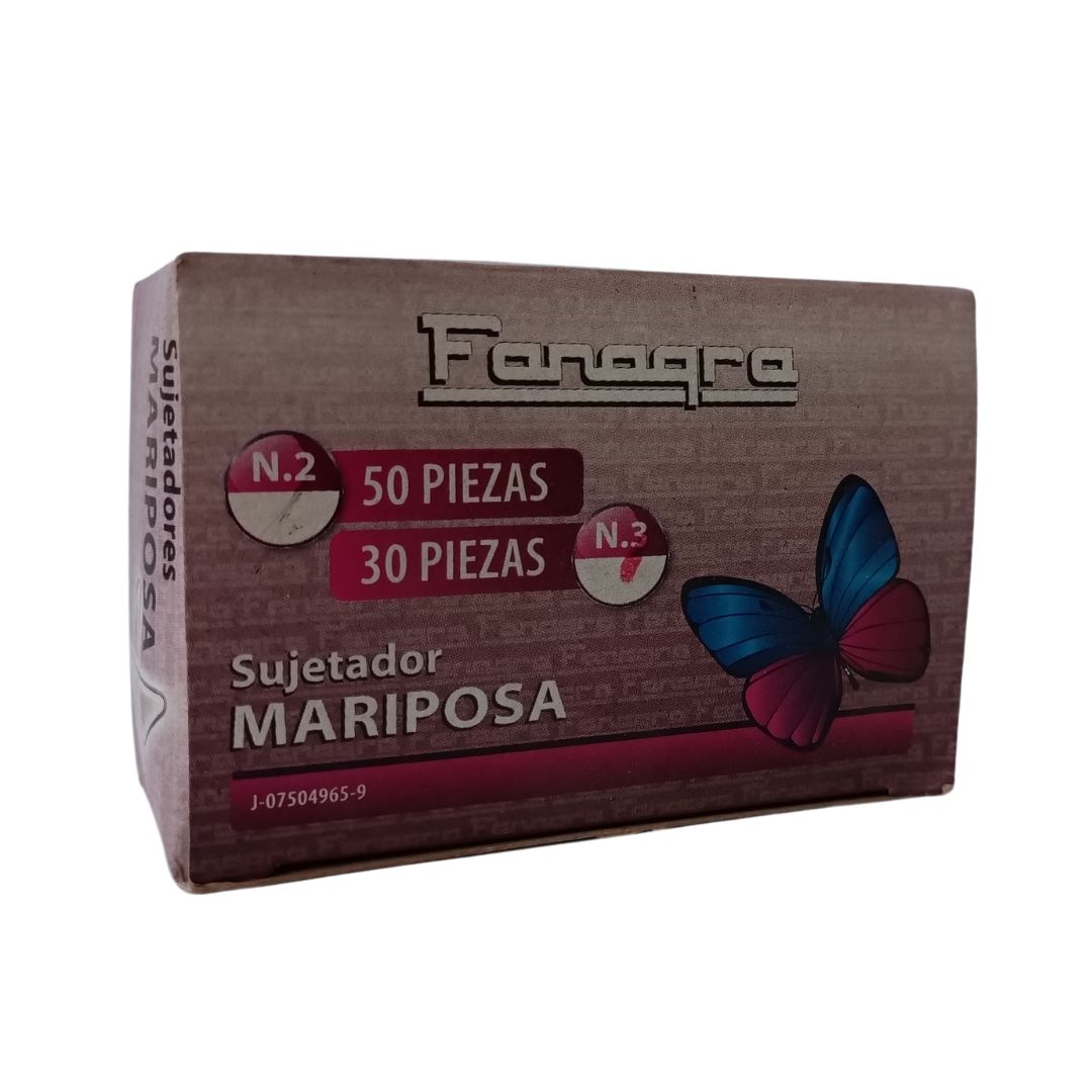 CLIPS MARIPOSA 1 GRANDE 12 UNID FANAGRA - ABSpapel