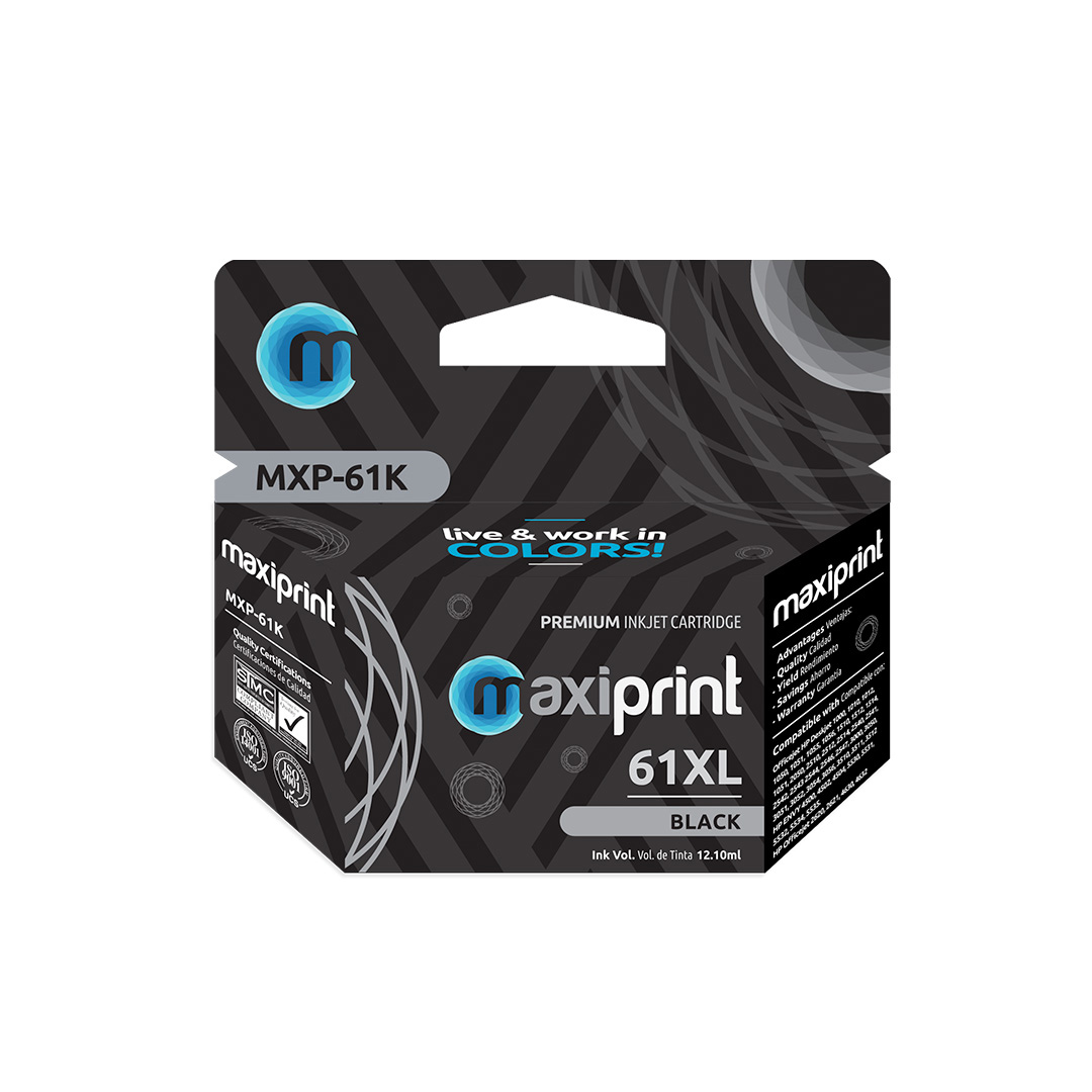 CARTUCHO 61XL MAXIPRINT NEGRO CH563WN - ABSpapel